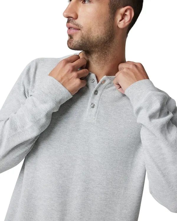 Vuori Waffle Cotton Blend Henley Shirt