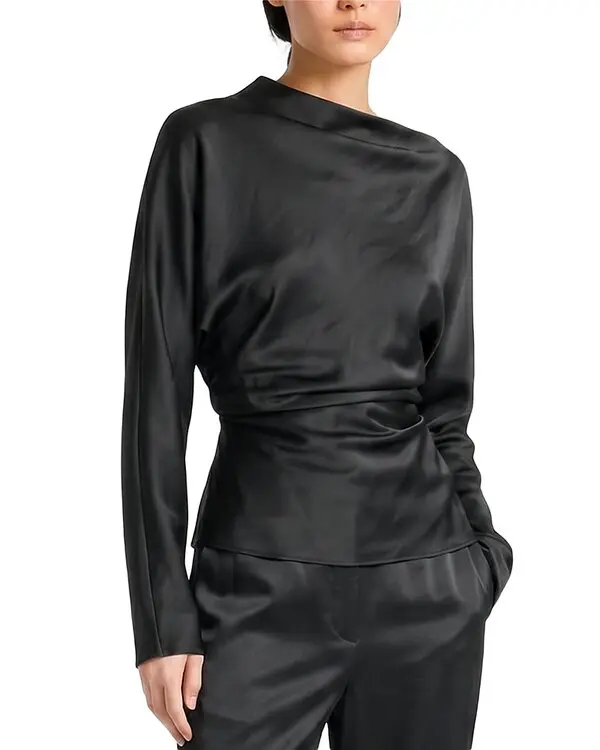SAINT ART Ida Draped Top - Black