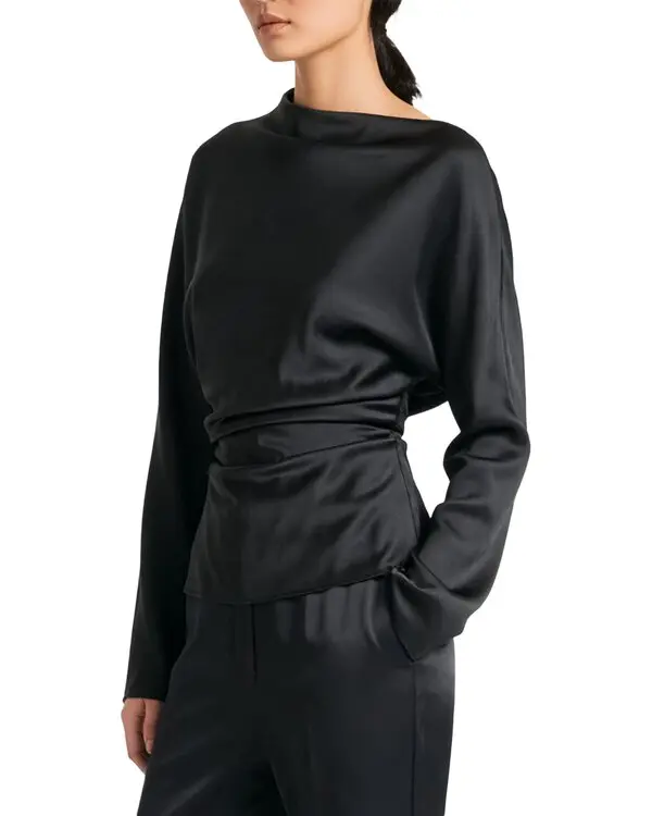 SAINT ART Ida Draped Top - Black
