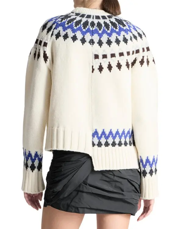 SAINT ART Neil Wool Crewneck Fair Isle Sweater