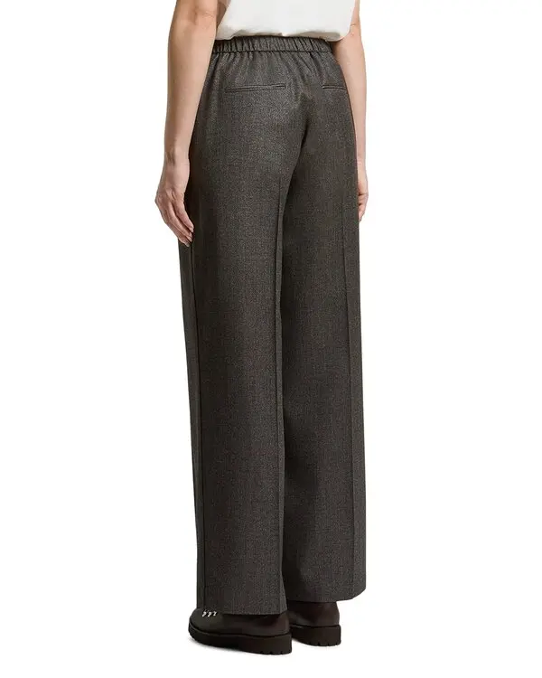 Peserico Wool Blend Flannel Wide Leg Pants