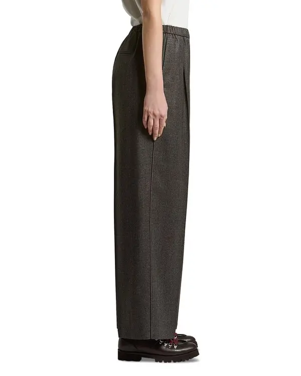 Peserico Wool Blend Flannel Wide Leg Pants