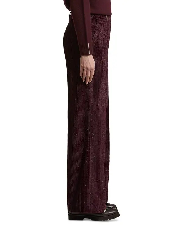 Peserico Wet Effect Corduroy Palazzo Pants