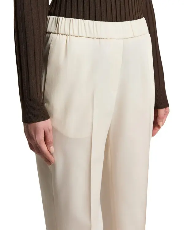 Peserico Wool Stretch Gabardine Ankle Pants