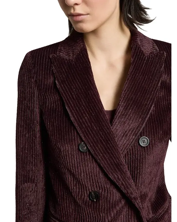 Peserico Wet Effect Corduroy Double Breasted Jacket