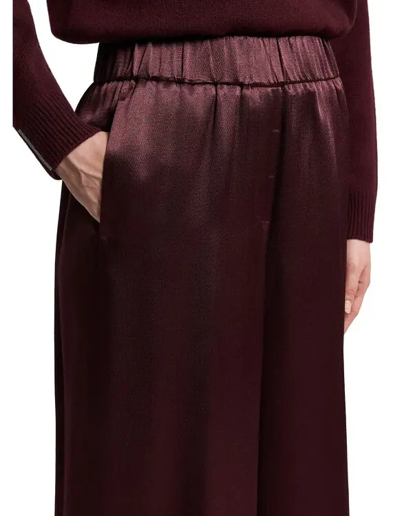 Peserico Textured Satin Wide Leg Pants