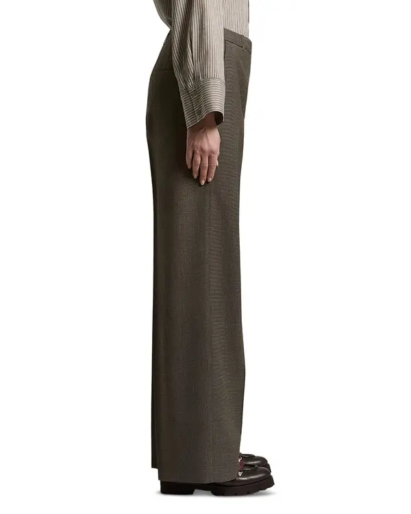 Peserico Micro Pattern Flannel Palazzo Pants