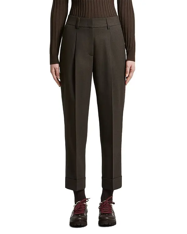 Peserico Wool Blend Stretch Tech Flannel Pants - Deep Brown
