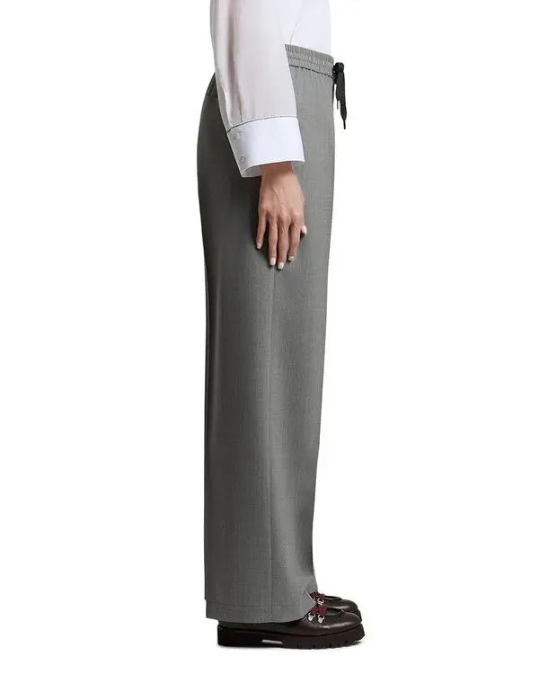 Peserico Wool Blend Flannel Straight Pants