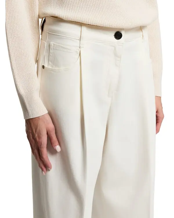 Peserico Cotton Stretch Gabardine Palazzo Pants