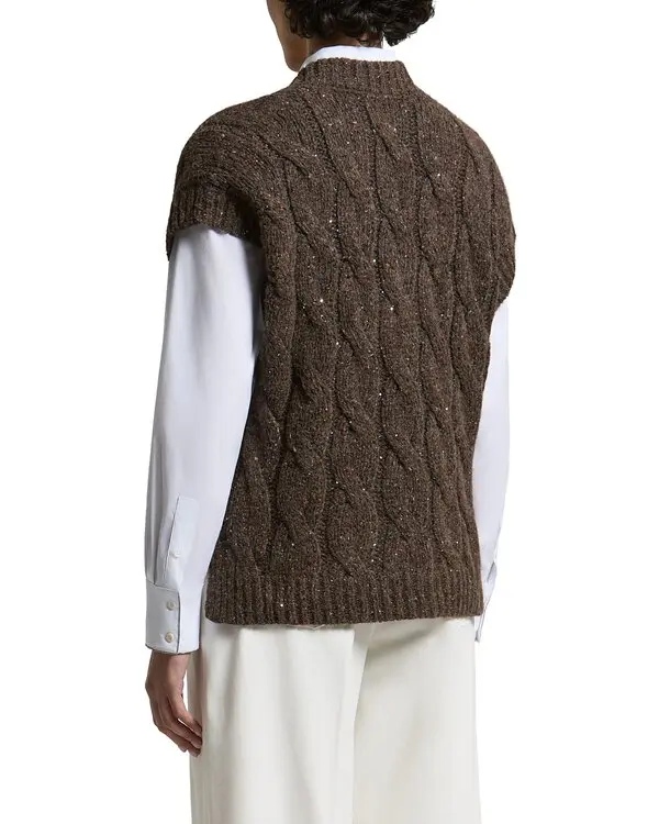 Peserico Cable Knit Extended Sleeve Sweater
