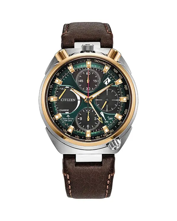 Citizen Limited Edition Promaster Tsuno Chrono Watch, 44.5mm - Green/brown