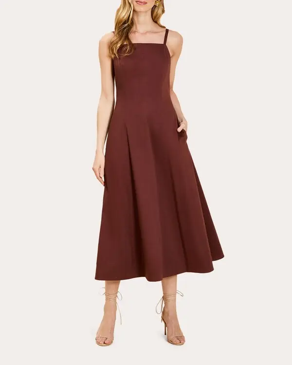 Mestiza New York Leo Reversible Poplin A-line Midi Dress