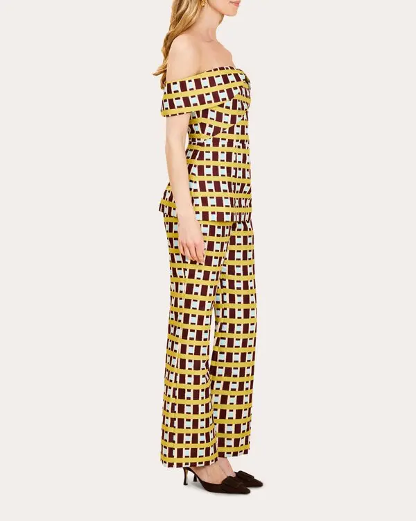 Mestiza New York Friday Gingham Wide-leg Pants