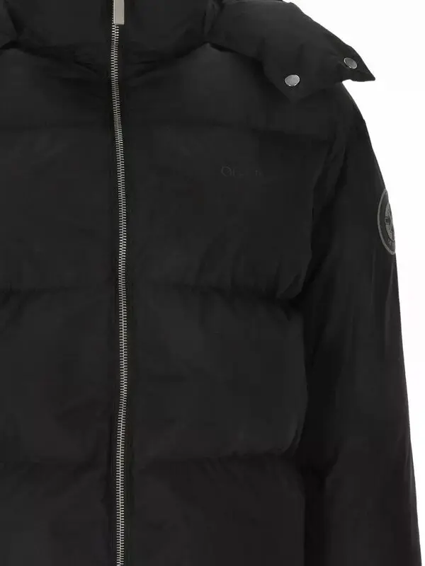 Off-White Quilted Hooded Jacket With Logo Detail