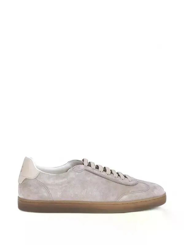 Brunello Cucinelli Logo-print Low-top Sneakers - Grey