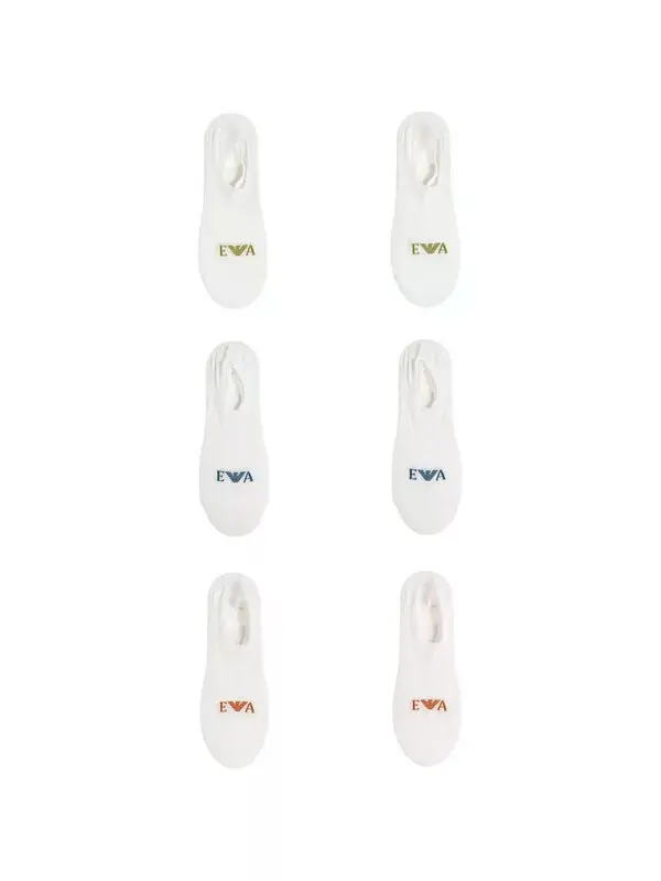 Emporio Armani Logo-embroidered Socks - White