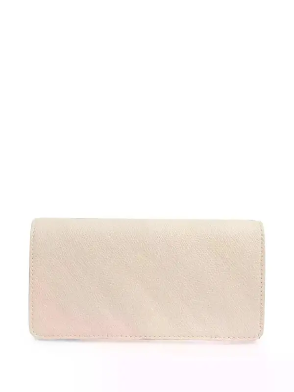Valentino Garavani Vlogo-signature Grainy-calfskin Wallet With Chain - Neutrals