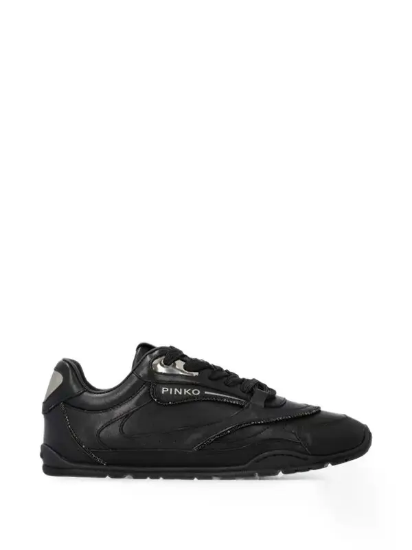 Pinko Logo-print Panelled Sneakers - Black