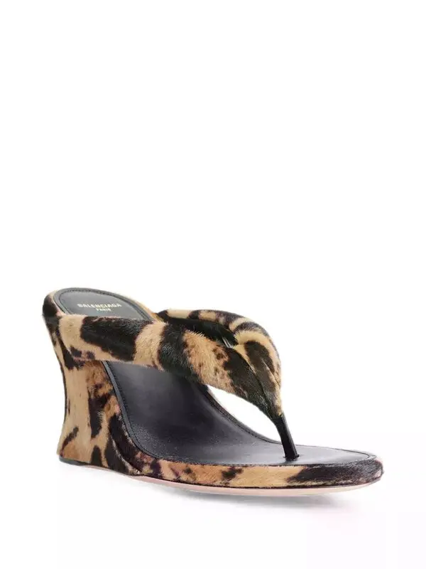 Balenciaga Gaeta Leopard-print Wedge Sandals