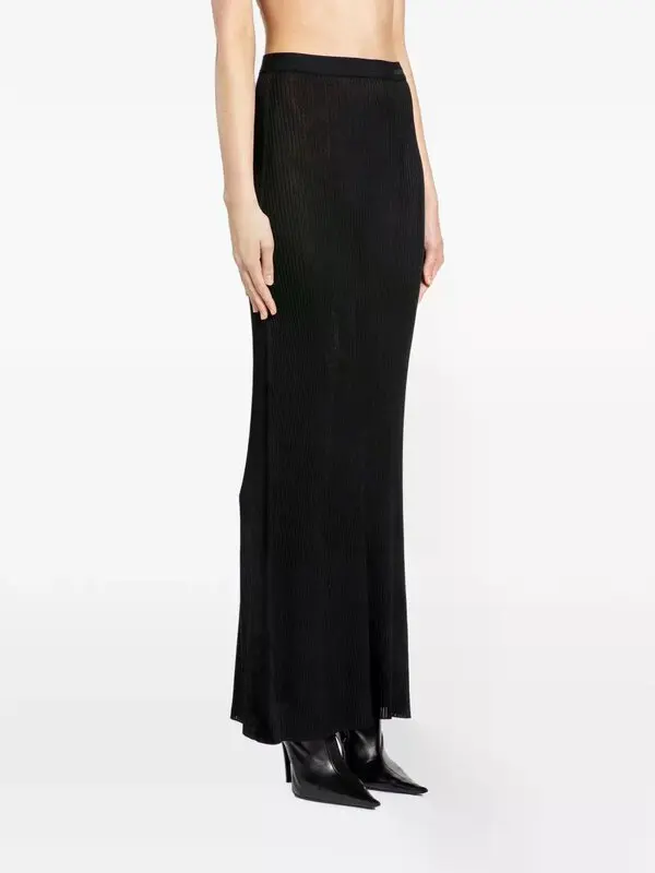 Balenciaga Sheer Rib-knit Skirt
