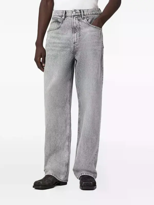 ALLSAINTS Rivet Washed-effect Straight-leg Jeans