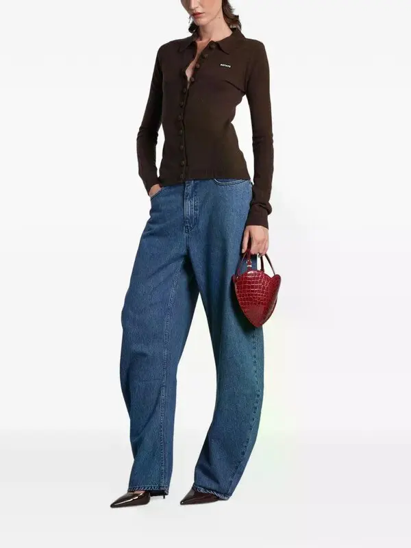 ROTATE BY BIRGER CHRISTENSEN Knitted Polo Top