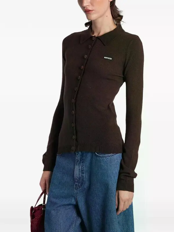 ROTATE BY BIRGER CHRISTENSEN Knitted Polo Top