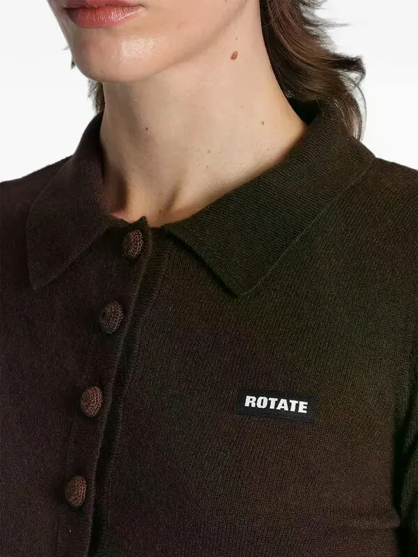 ROTATE BY BIRGER CHRISTENSEN Knitted Polo Top
