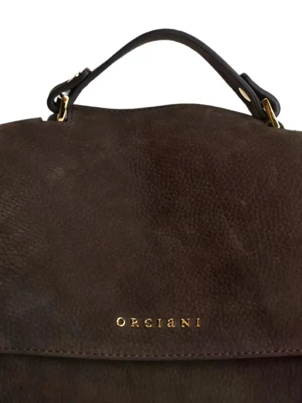 Orciani Logo-lettering Leather Tote Bag