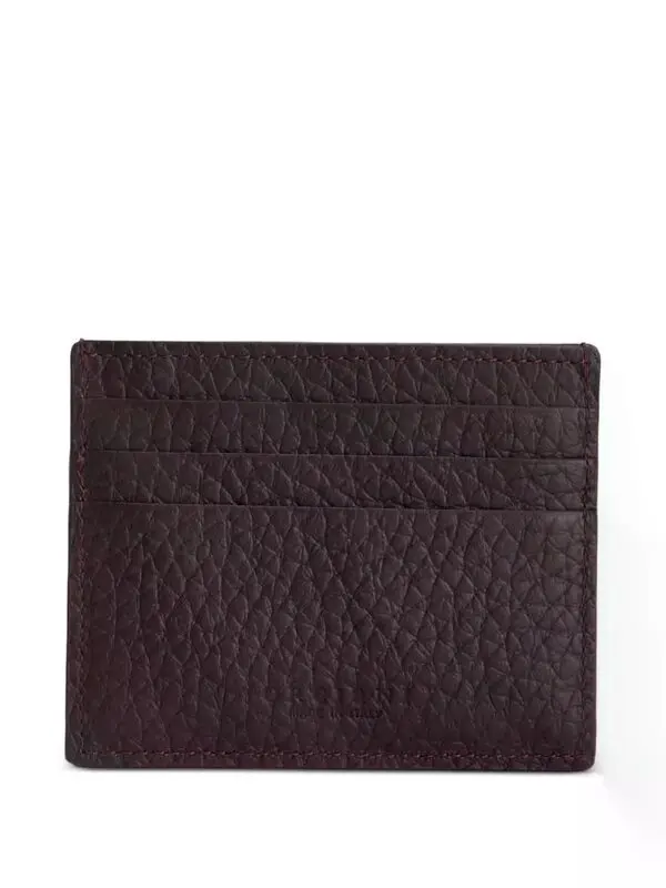 Orciani Logo-plaque Pebbled-leather Cardholder