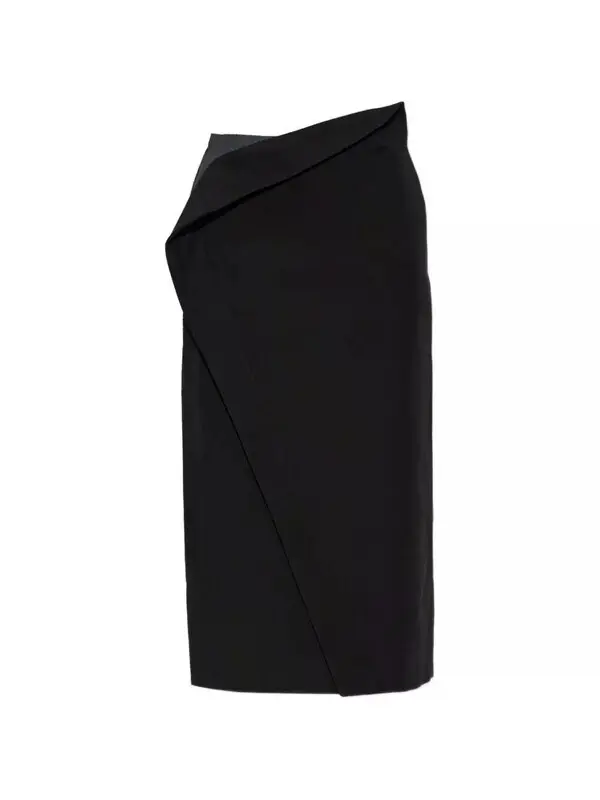 JIL SANDER Asymmetric Layered-detail Skirt - Black