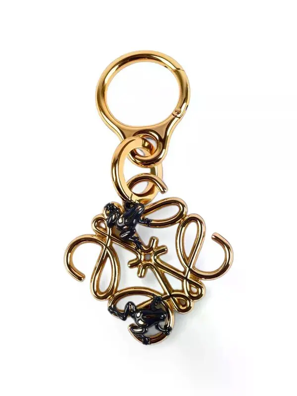 Loewe Frog Anagram Keyring - Gold