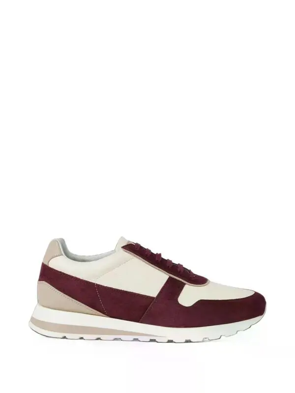 Brunello Cucinelli Panelled Leather Sneakers - Neutrals