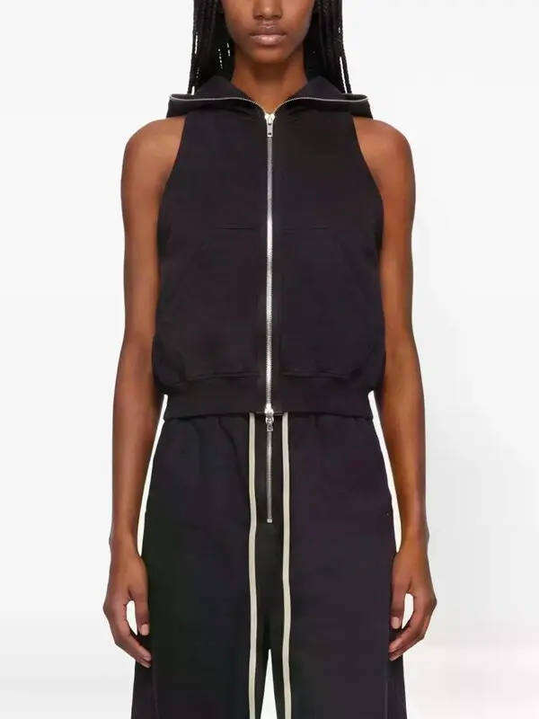 Rick Owens Sleeveless Zip-up Hoodie