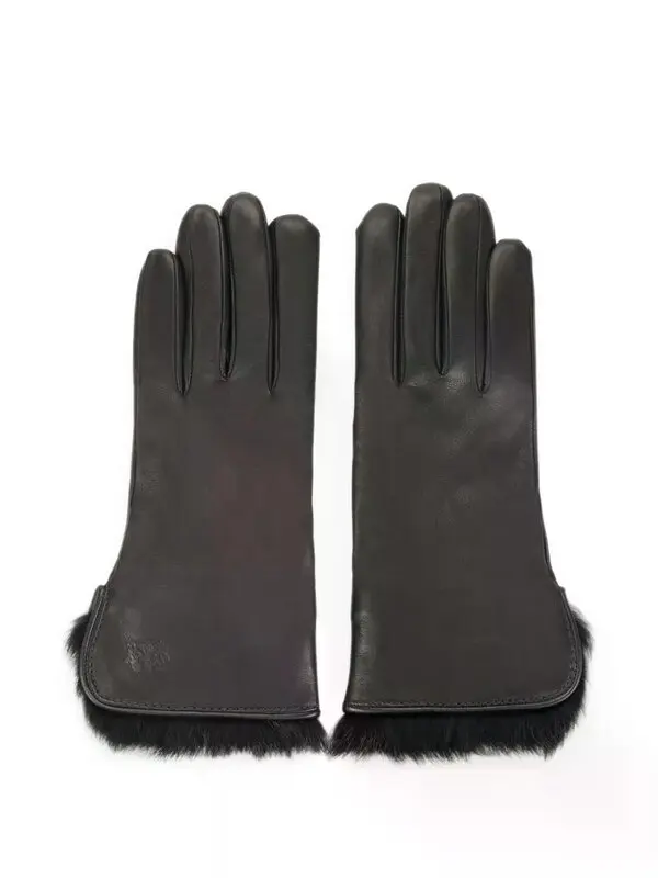 LOTTUSSE Viena Fur-trim Gloves - Black