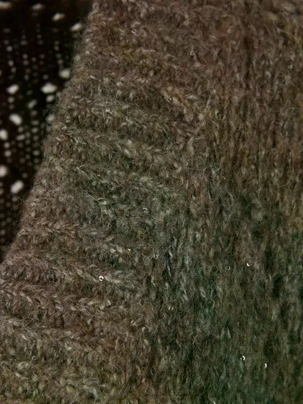 Peserico Sequin-embellished Belted Cardigan