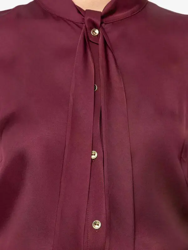 NISSA Bow-detail Viscose Shirt