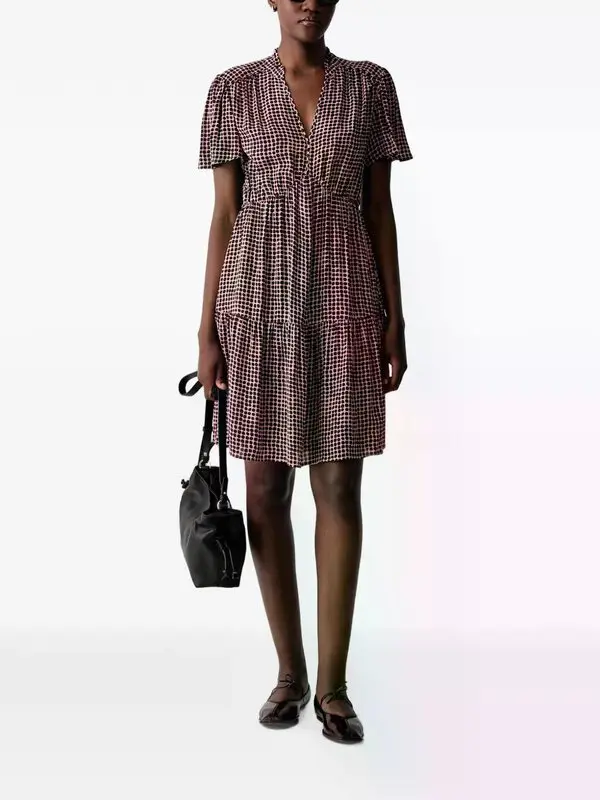 Marc O'polo Geometric Print Tie Mini Dress