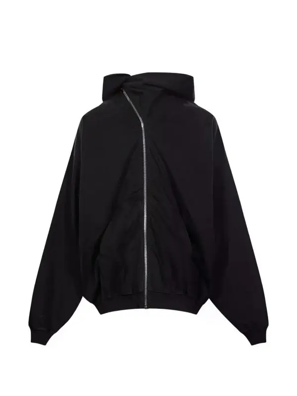 Rick Owens Asymmetric Zip-up Hoodie - Black