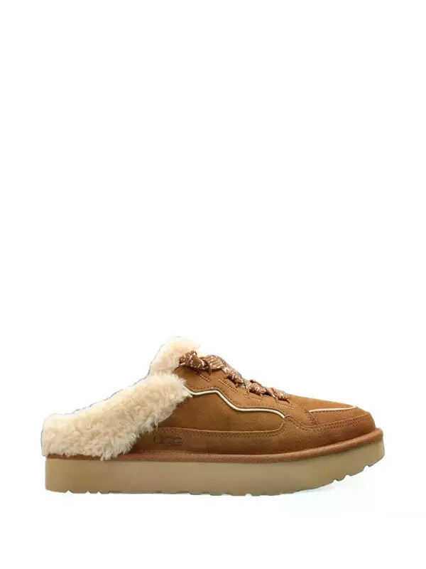 UGG Lowmel Shearling-trim Slippers - Brown