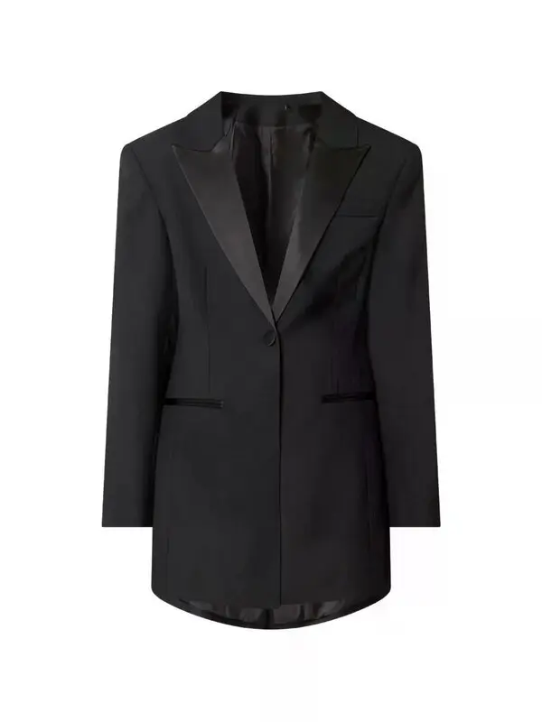 SELECTED Miya Satin-lapel Blazer - Black