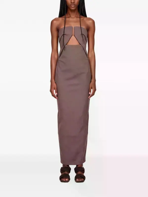 Rick Owens Strapless Cut-out Maxi Dress