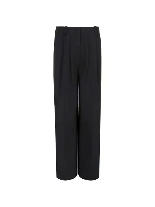 Co Pleated Wide-leg Trousers - Black