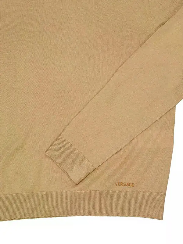 Versace Embroidered Wool Knit Sweater