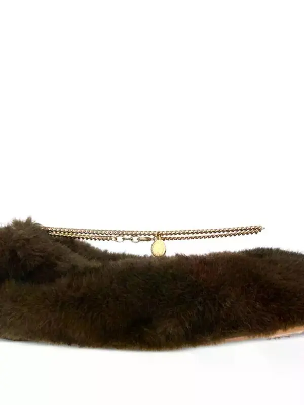 Stella McCartney Mink Ankle Chain Ballerina Flats