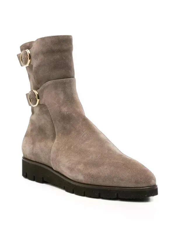 TRUMAN´S Suede Ankle Boots With Double Buckle Detail