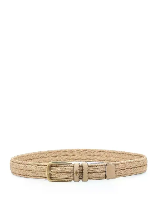 LOTTUSSE Nastro Braided Leather-trim Belt