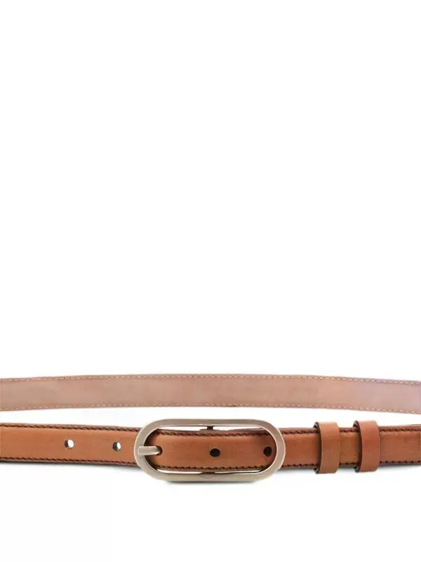 LOTTUSSE Oval Buckle Leather Belt