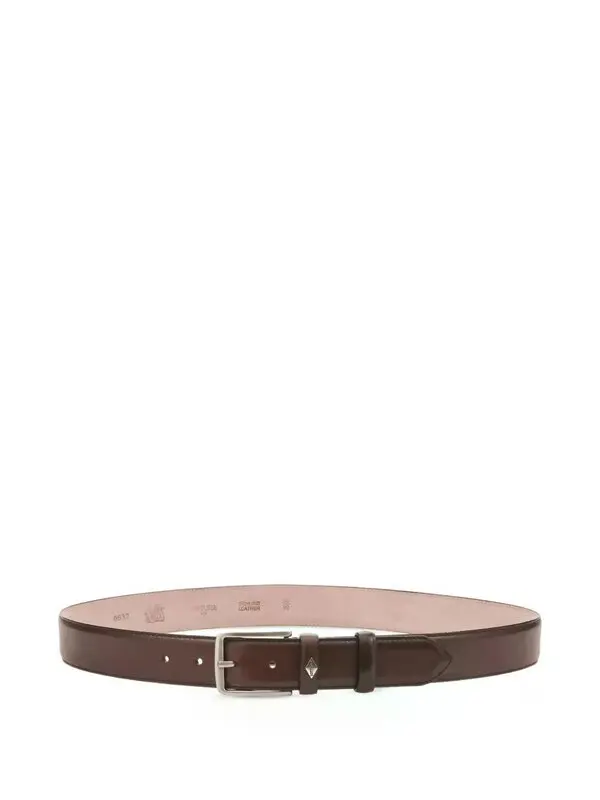 LOTTUSSE Polished Leather Belt With Buckle Fastening - Brown